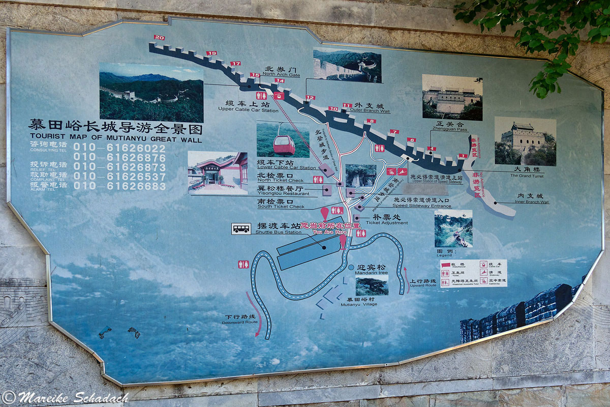 Mutianyu Great Wall China Map Great Wall Of China At Mutianyu